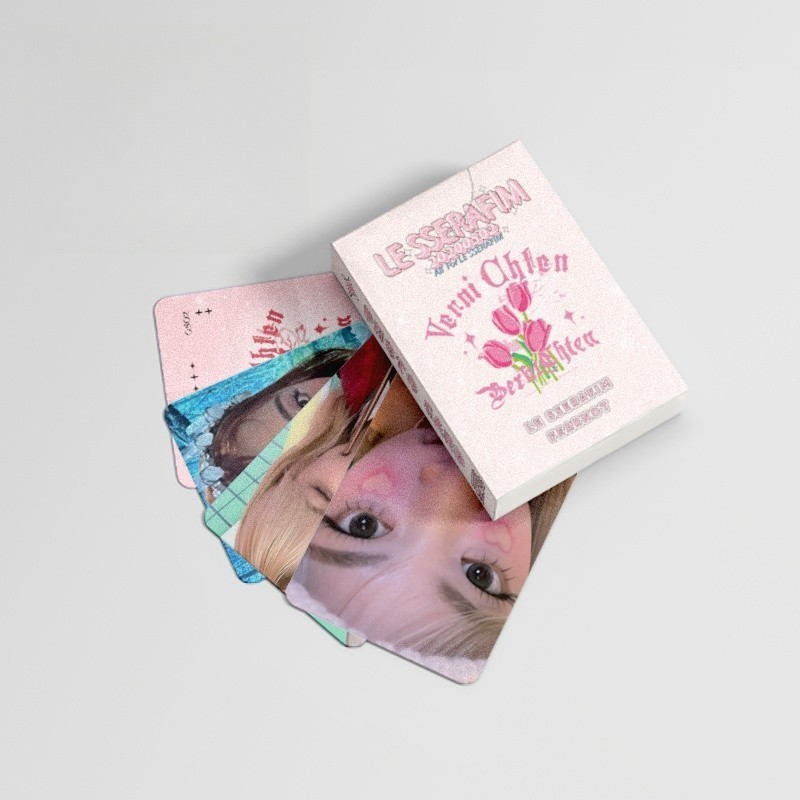 50-55pcs LE SSERAFIM Laser HOLOGRAPHIC LOMO Cards Sakura CHAEWON YUNJIN ...