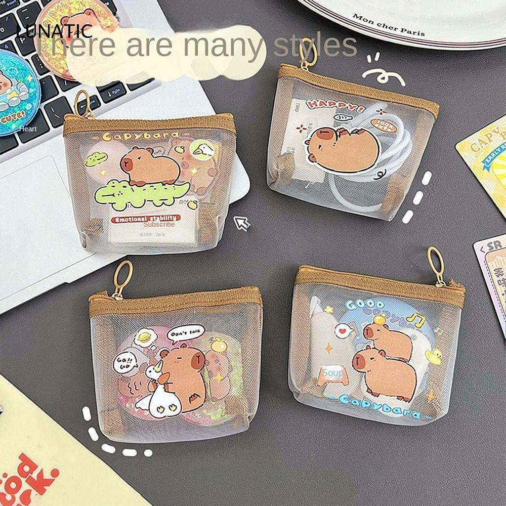 Monedero Lunático , Capybara Conejo Panda Malla Clave Titular De Lápiz ...