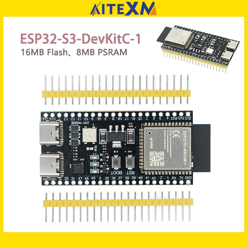 ESP32-S3 Placa De Desarrollo 2.4G Módulo Wifi Para Arduino ESP IDF-WROOM-1 N16R8 44Pin Tipo-C ...