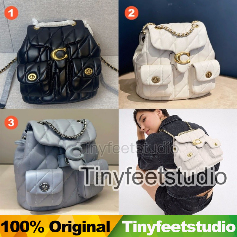 CU076 CU077 Tabby acolchado mochila mujeres convertible Crossbody bolso de la cadena | Shopee México