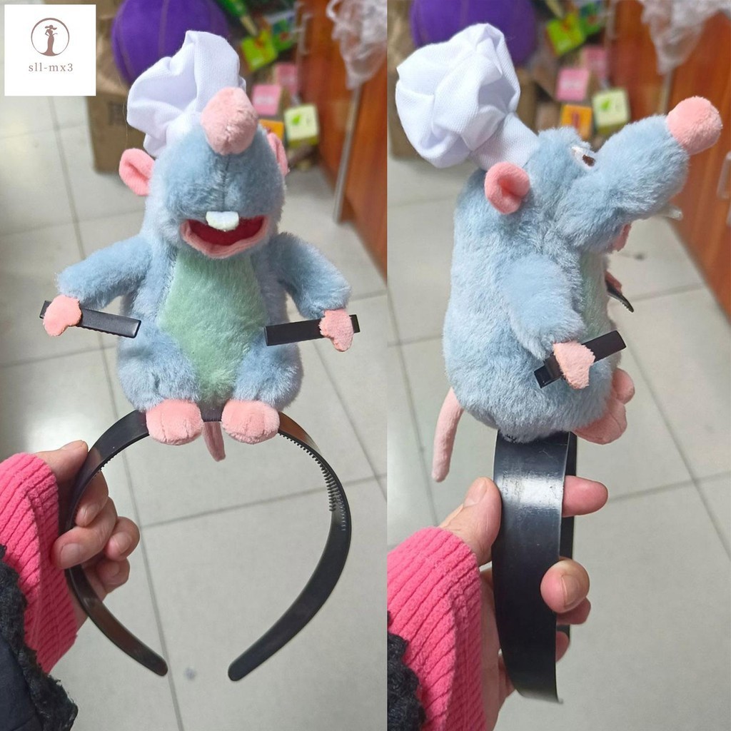 Mujeres Lindo Ratón De Dibujos Animados Diadema Hombro Montar Chef Remy ...