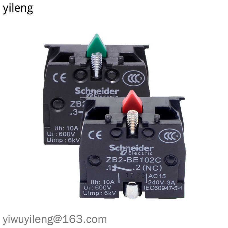 Schneider XB2 Bloque De Contacto ZB2-BE101C Normal Abierto NO BE102C NC ...