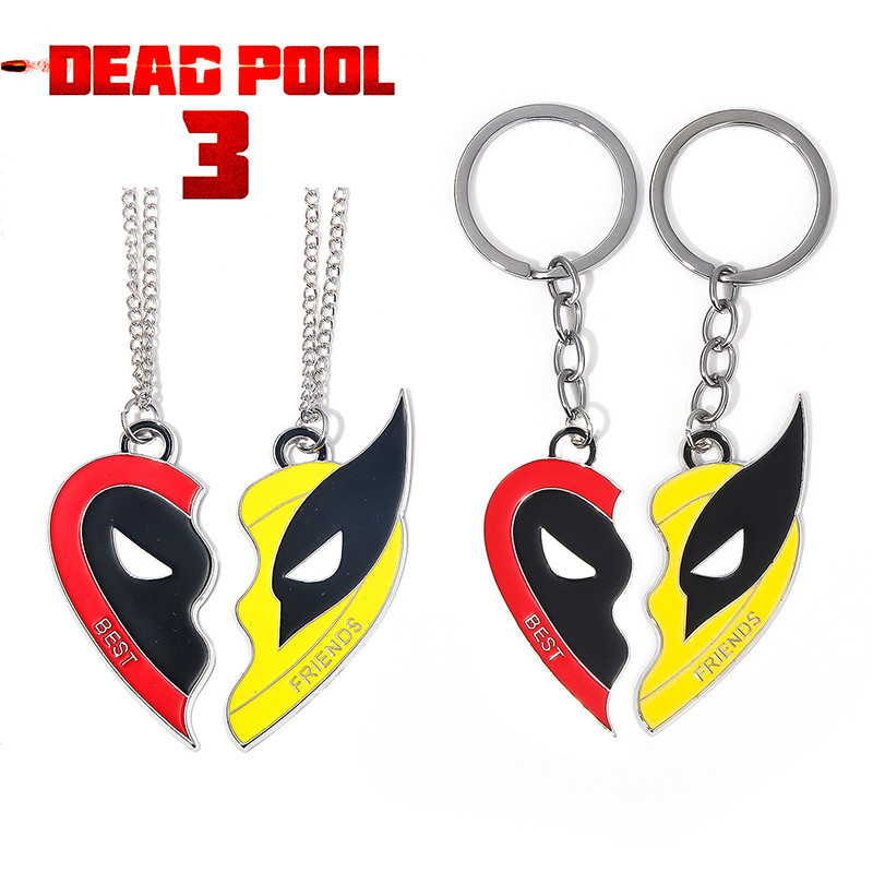Superhéroe Deadpool Y Wolverine Mejores Amigos Collar Set Split Corazón ...