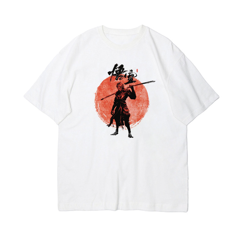 Mito Negro Goku Camiseta De Manga Corta Viaje Al Oeste Juego Emocional ...