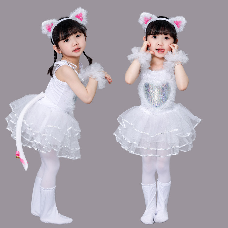 Traje De Rendimiento Gatito Danza Falda Niños Pequeños / 18 Aprender ...