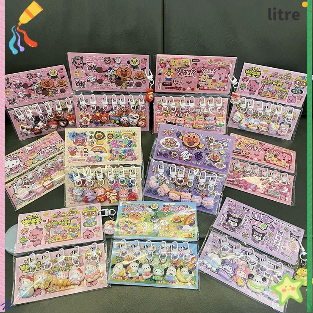 Litro 6Pcs/set Sanrio Llavero , Crayón De Dibujos Animados Shin-chan ...