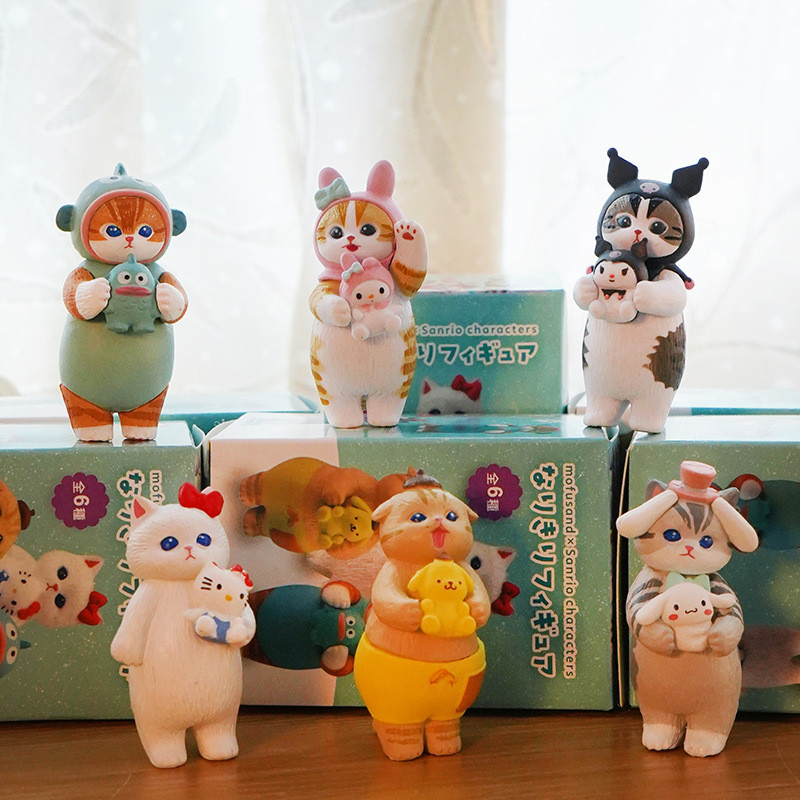 Mofusand Tiburón Gato Cos Sanrio Caja Ciega Kuromi Cinnamoroll Mi ...