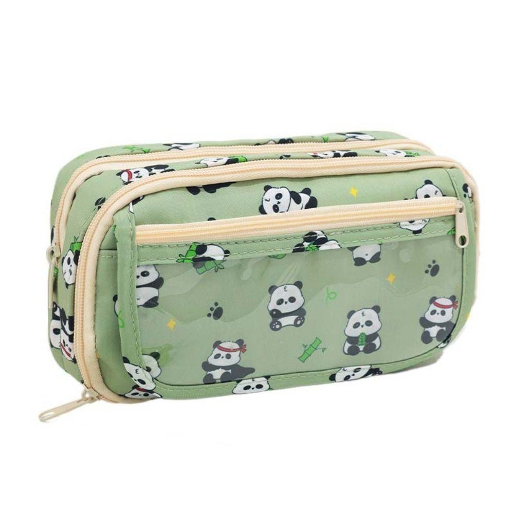 BECKY Cartoon Anime Pen Bag Loopy Panda Capybara Pencil Case Moda De Doble Capa Kawaii De Gran Capacidad De Maquillaje Bolsa De Lapiz Labial Papeleria Escolar Shopee Mexico