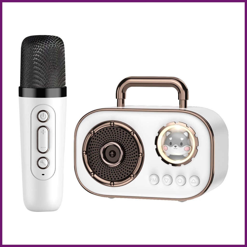 Juego De Micrófono Y Altavoz De Karaoke Inalámbrico Con 2 Micrófonos De ...