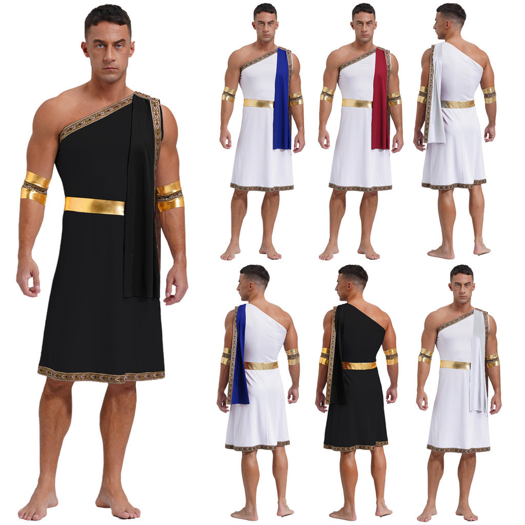 Hombres Antiguos Griegos Romanos Mr . Toga Ropa De Vestir Fiesta ...