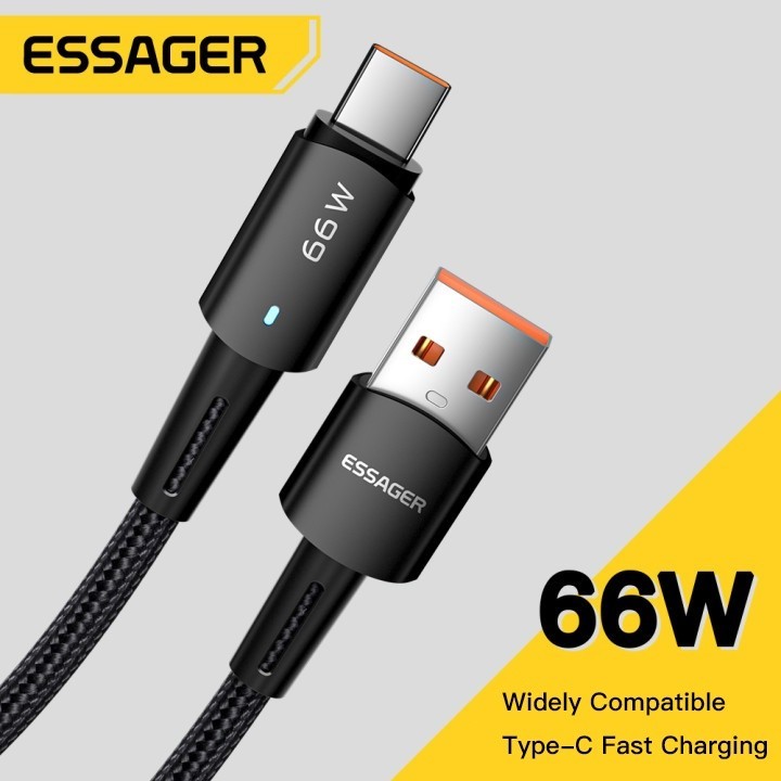 Essager 66W 6A Cable De Carga Súper Rápida USB Tipo C Datos Para VIVO Xiaomi | Shopee México