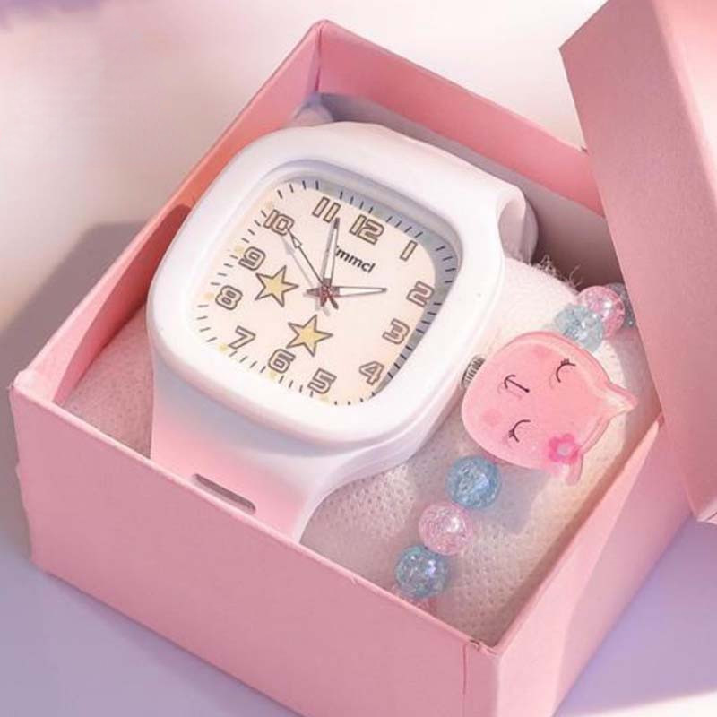 Reloj De Cuarzo Para Niños Estrella De Dibujos Animados Color Caramelo ...