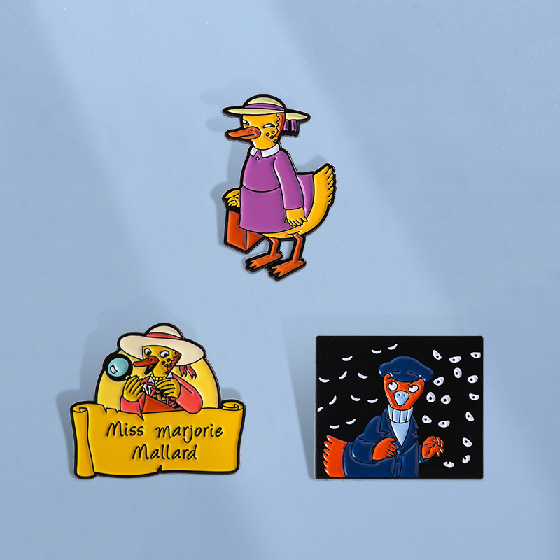 Miss Marjorie Mallard Duck Personajes Esmalte Pin Anime Detective ...