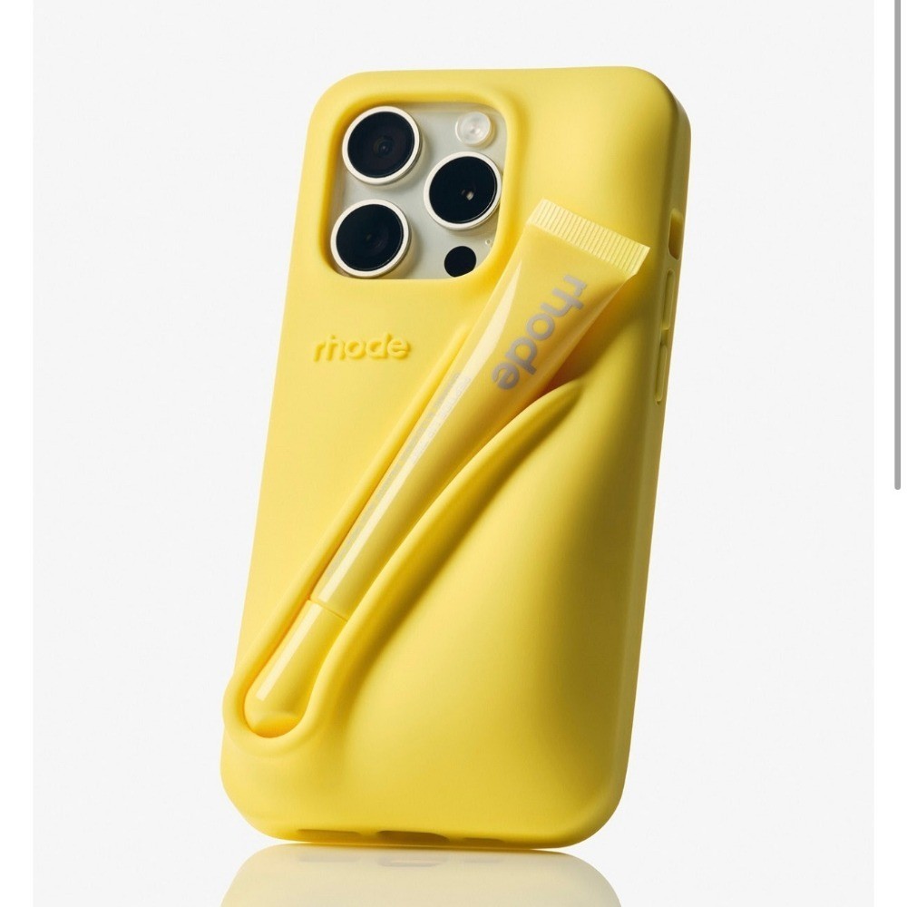 Funda De Teléfono De Moda Amarilla Con Esmalte De Labios Rhode Lipstick ...
