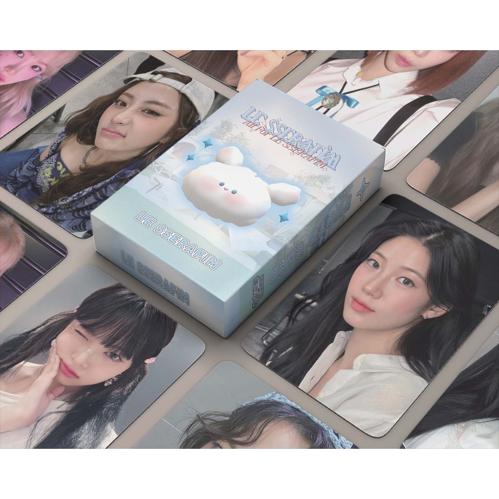 50-124pcs LE SSERAFIM Laser HOLOGRAPHIC LOMO Cards Perfect Night EASY ...