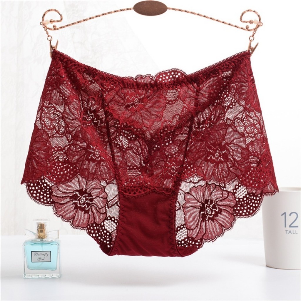 ZXYOUPING Women Lace Panties Sexy High Waist Lace Panties Comfortable Breathable Hollow Briefs Underwear Plus Size Shopee Mexico