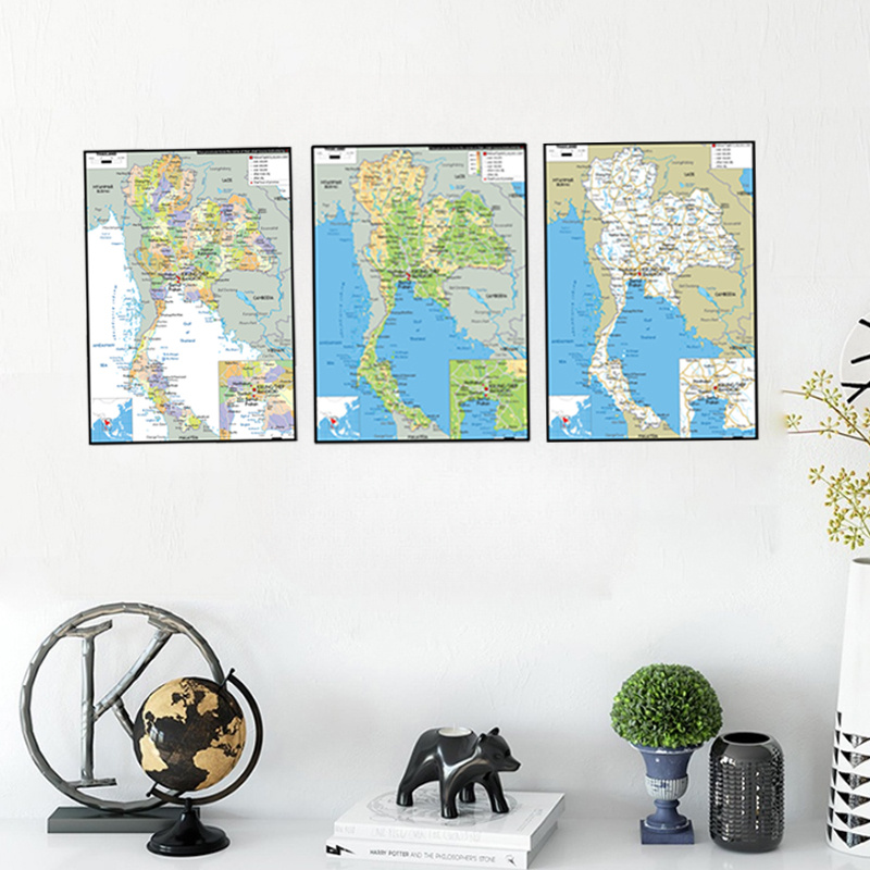 El Mapa En Inglés | Político/Geográfico/De La Pared Decorativa Colgando ...