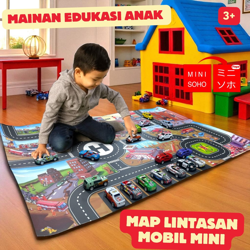 Mapa De La Carretera Playmap Track Car Toy , Niños Jugar Calle Diorama ...