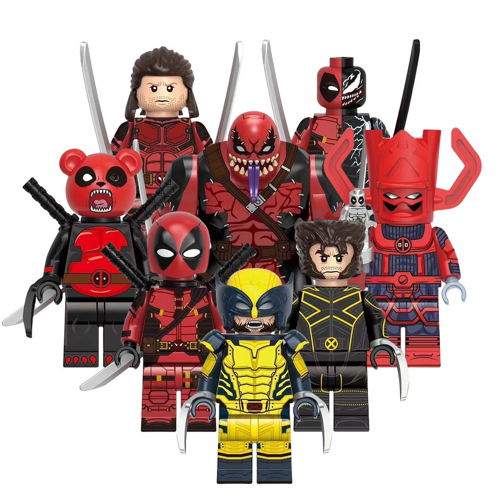 Superheroes Action Figures Deadpool Wolverine Venompool Pandapool ...
