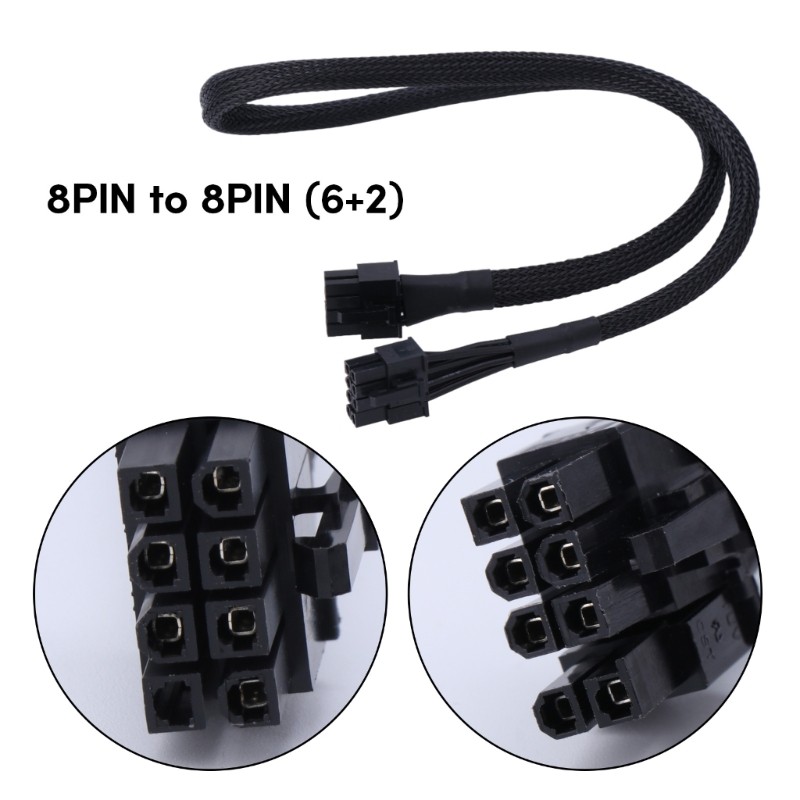 YIN 8pin Macho A 8pin 6 + 2pin PCIE Placa Base 8Pins Tarjeta Gráfica ...