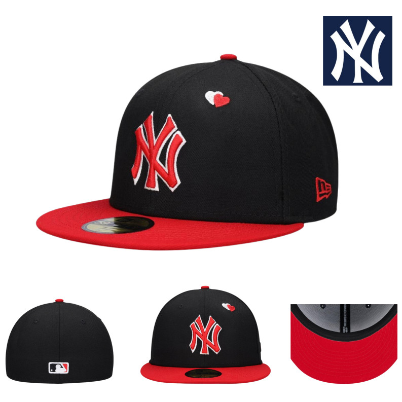 MLB New York Yankees 59F.IF.TY Sombrero Ajustado NY Negro Rojo No ...