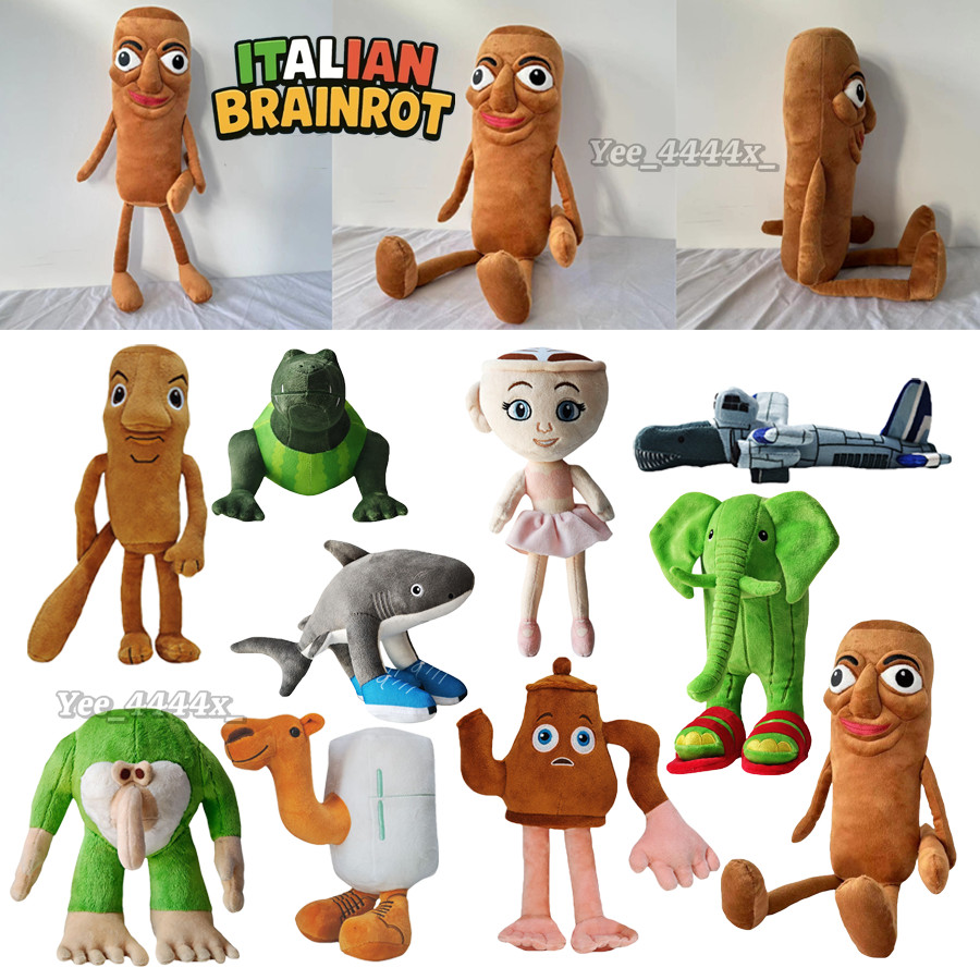 Tung Sahur Italian Brainrot Peluche Tralalero Tralala/Bombardiro ...