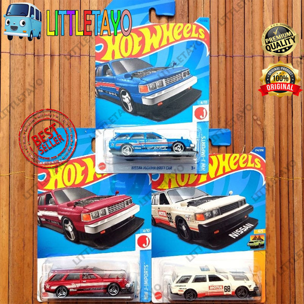 MERAH PUTIH Hotwheels NISSAN MAXIMA DRIFT CAR RALLY WAGON 2022 Blanco 2023 Rojo Azul SKYLINE R32 ...