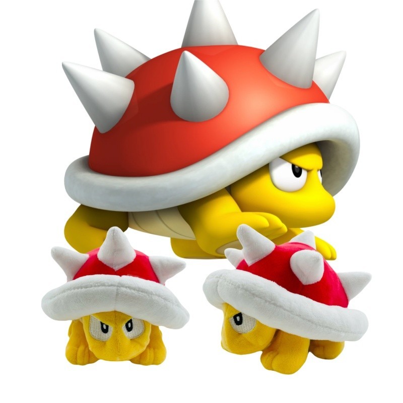 Super Mario Red Spiked Koopa Shell Peluche-Lindo De Tortuga Roja Con ...