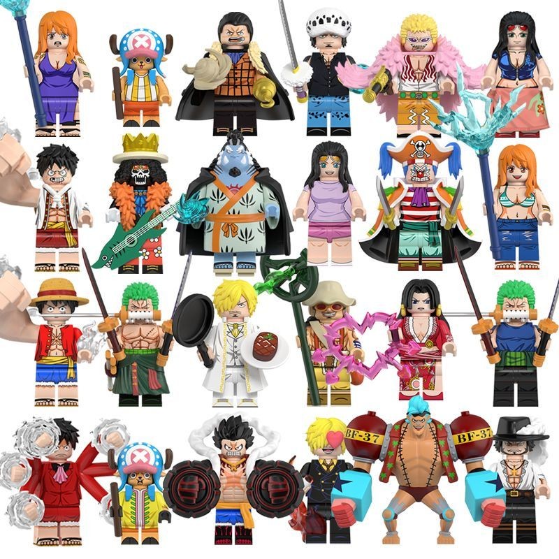 Compatible Con Lego One Piece Minifigure Luffy Robin Sanji Chopper Zoro ...