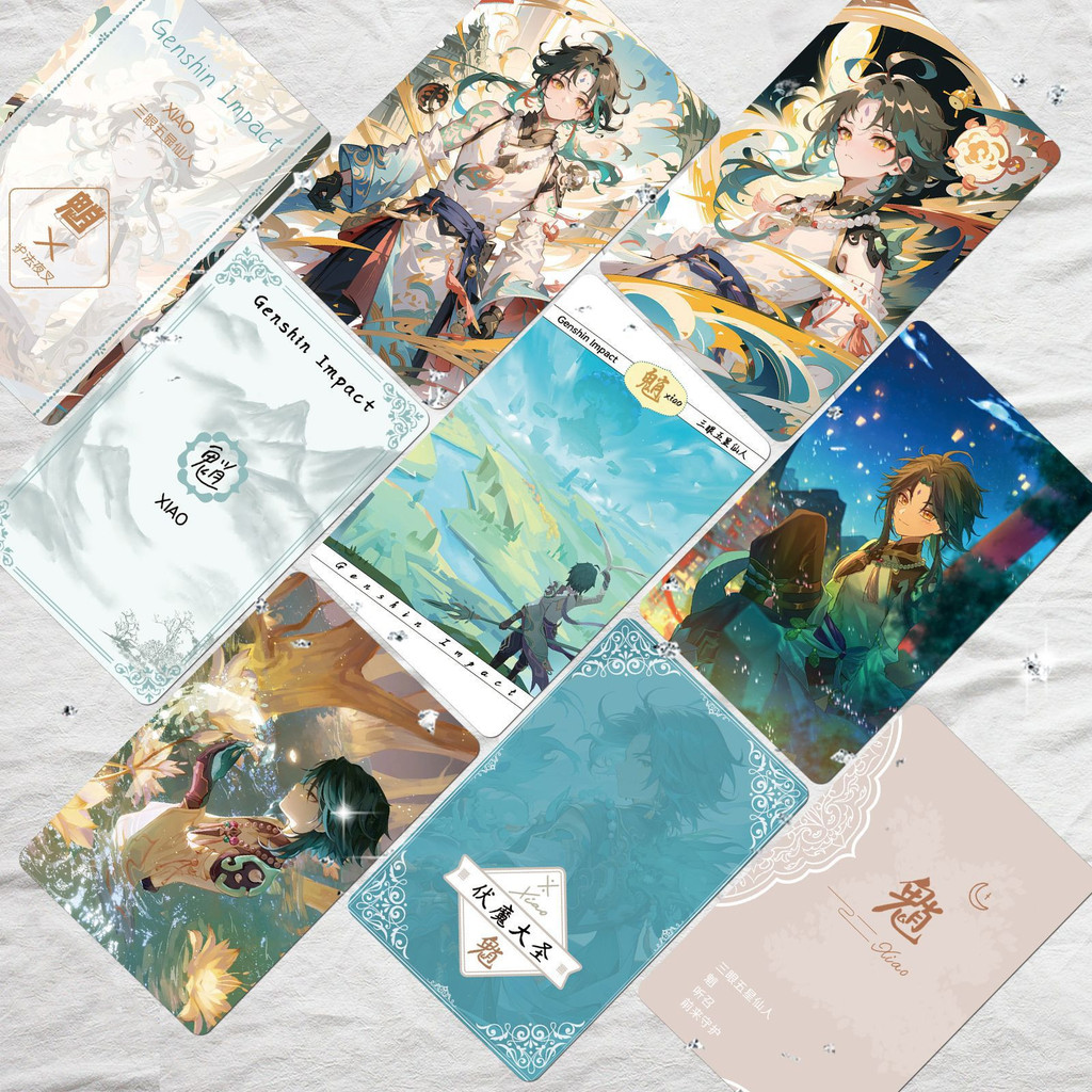 50-92pcs Manga Manhwa GENSHIN Laser Holographic Lomo Cards Balladeer ...
