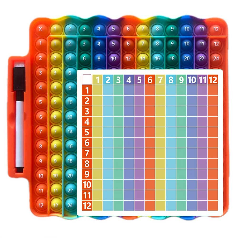 ADHD Stress Relief Multiplication Pop It Math Game - 12x12 Sensory ...