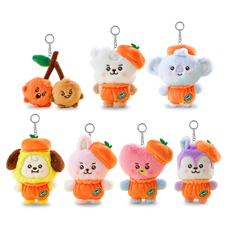 Nuevo Kpop Idol TATA COOKY CHIMMY Serie Naranja Llaveros De Felpa Bangtan Boys Lindo Llavero De ...