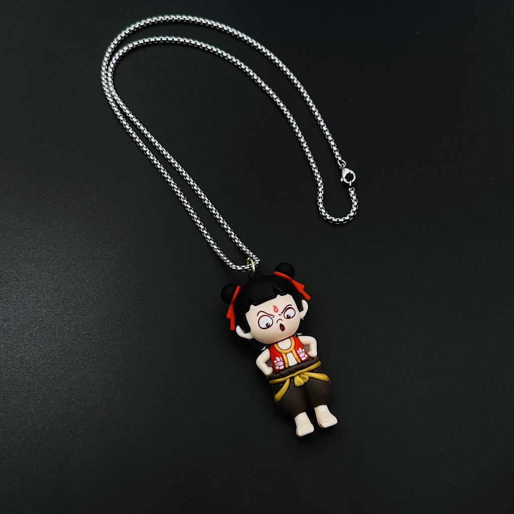 2025 Niños Nezha Collar Creativo Divertido Expresión Figura Nezha De ...