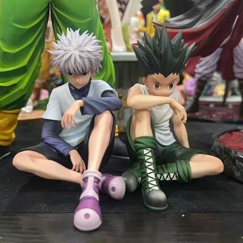 11cm Anime HUNTER × Figuras Killua Zoldyck GON FREECSS Sentado De ...