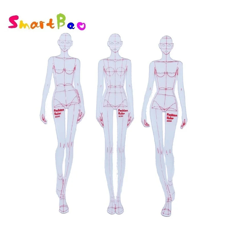 Plantilla De Regla De Ilustración De Moda Utilizada Para Dibujar ...