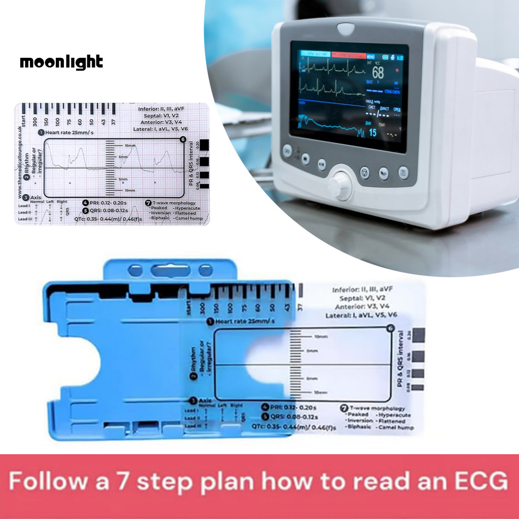 Electrocardiogram Measurement Tool Lightweight Ekg Ruler Pocket Card ...
