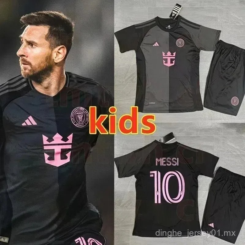 2025 2026 MESSI 25/26 Inter Miami Niños Fuera JersI Negro Polera De ...