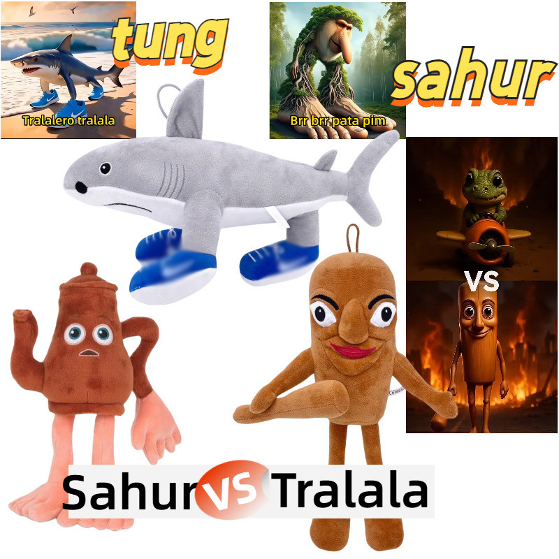 Tralalero Tralala Muñeca Italiana Brainrot Tung Sahur Tiburón Elefante ...