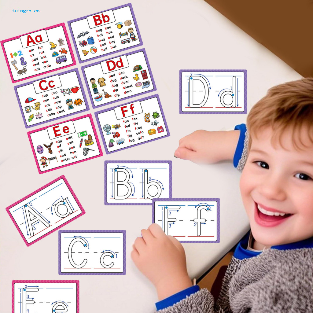 tuingzh Alfabeto Flashcards Educativo Niños Flash Cards Set Abc ...