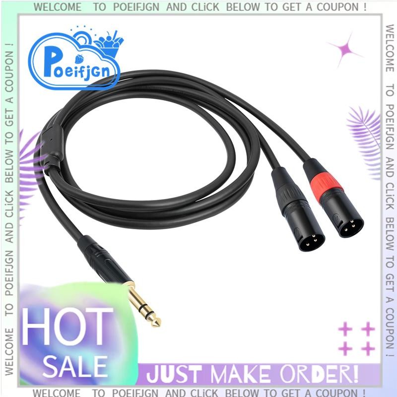 Jack 6.35mm 1/4 TRS Estéreo A Doble XLR Macho Cable De Extensión Y ...
