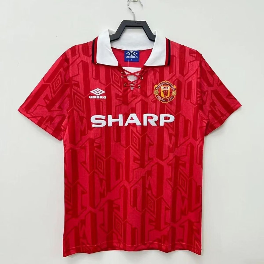 Edición Retro 1992/94 Manchester United UCL Camiseta De Fútbol Kit S ...