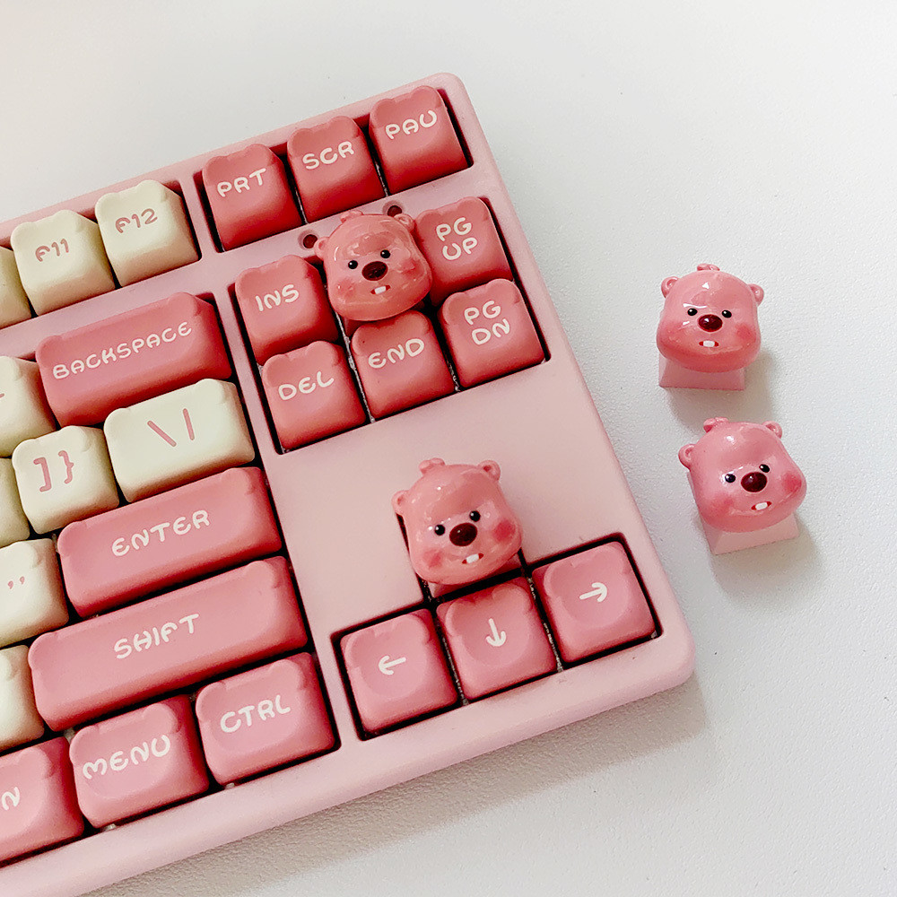 Keycap Beaver Loopy Ruby Eje Cruzado Teclado Mecánico Keycap Lindo ...
