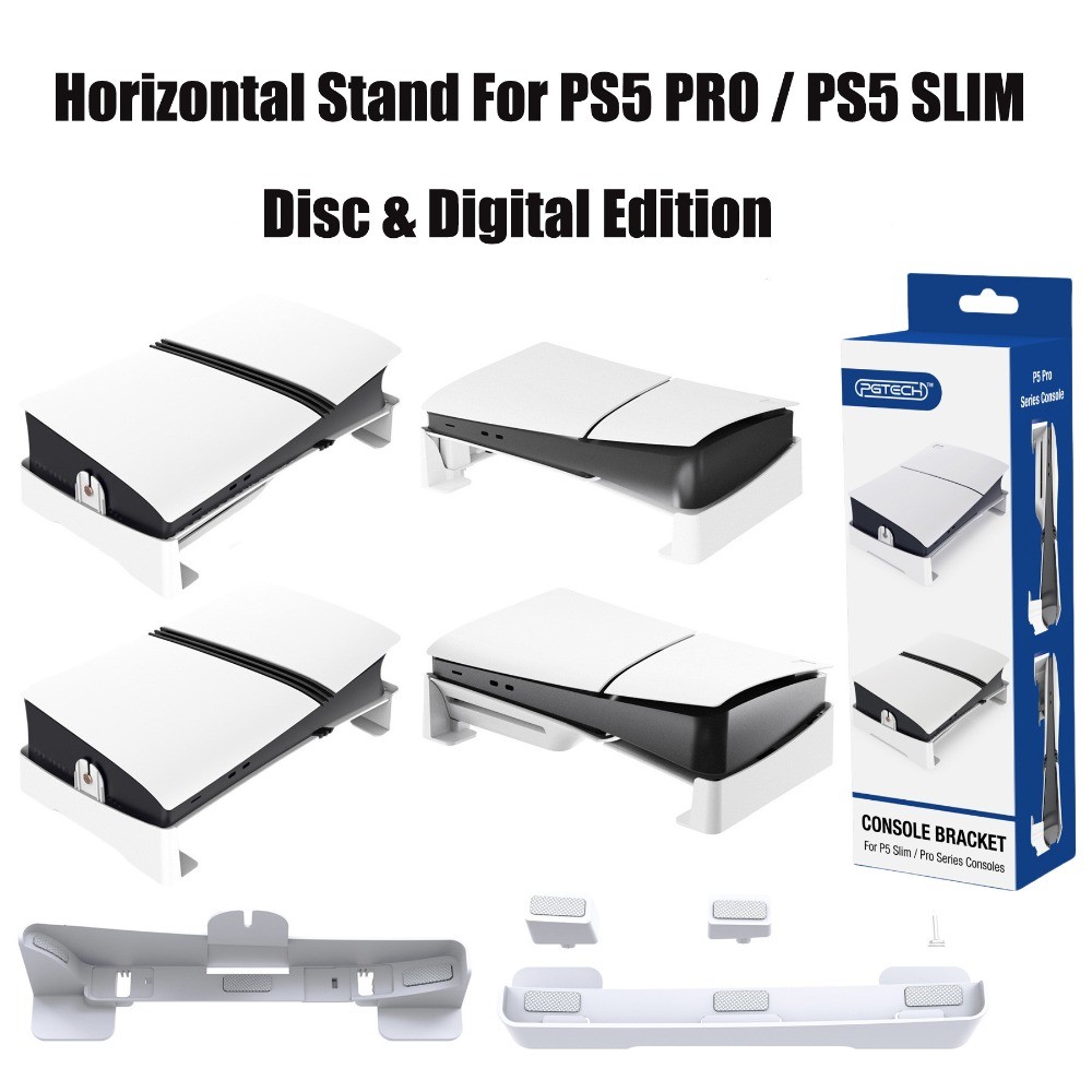 Para PS5 PRO/PS5 Slim Estación De Soporte Horizontal Con Tornillo Fijo Compatible Con ...