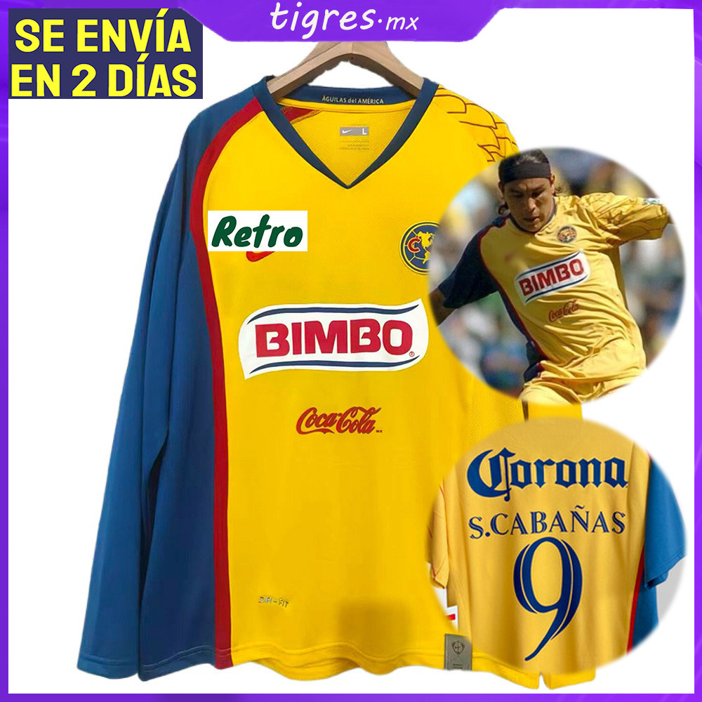 2007-2008 Retro Jersey Retro Del Club América Local De Manga Larga ...
