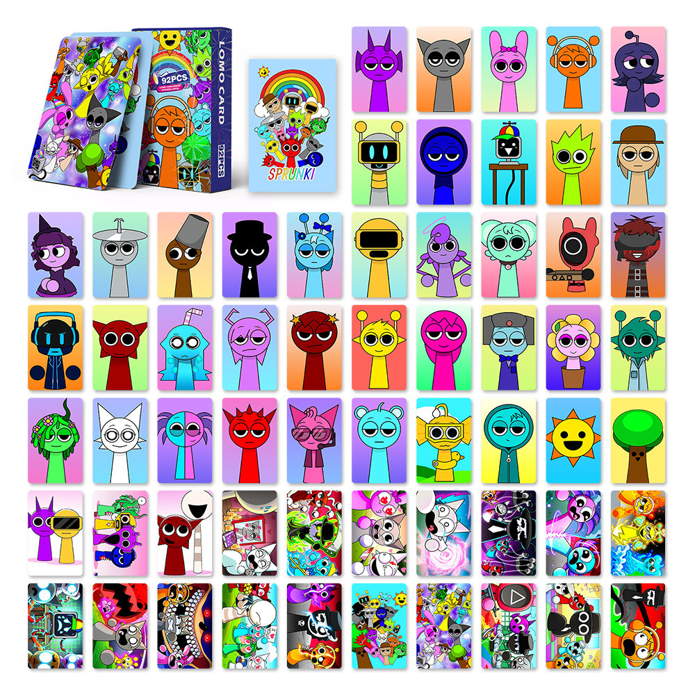 30-96pcs Manhwa Manga Sprunki Plus GACHIAKUTA ALIEN STAGE Lomo Tarjetas ...