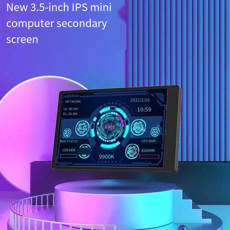 TURZX 3.5/5 Pulgadas IPS USB Pantalla Secundaria Para Ordenador CPU GPU ...