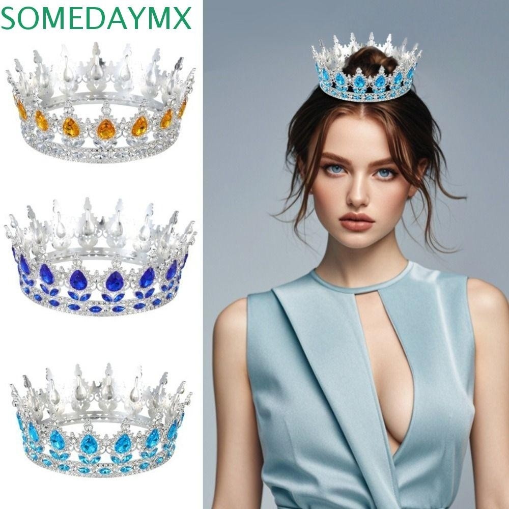 Somedaymx Wedding Crowns Round Cake Decorations Baroque Parade Metal ...