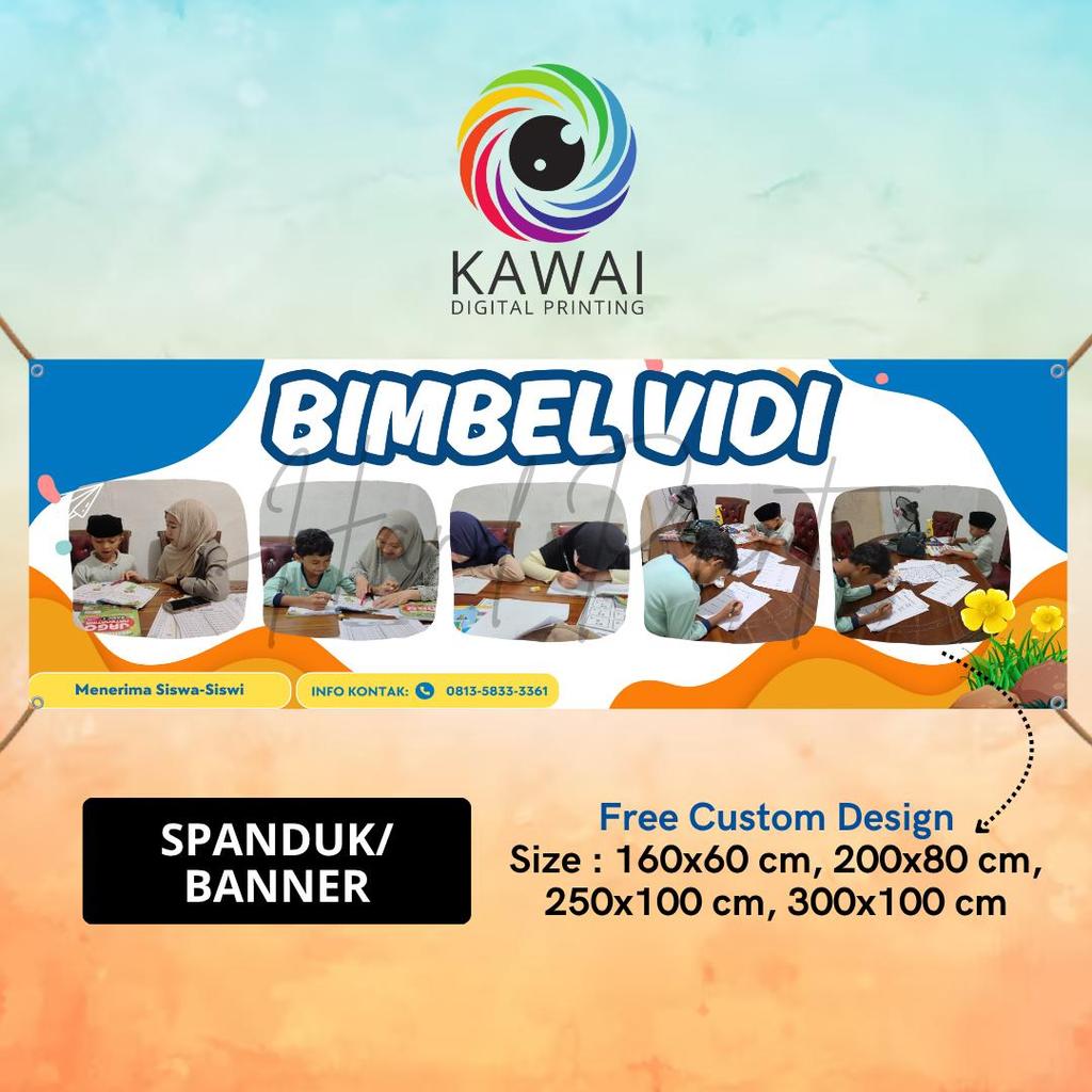MMT Banner Bimbel Vidi Blanco Se Puede Conectar 300x100CM | Shopee México