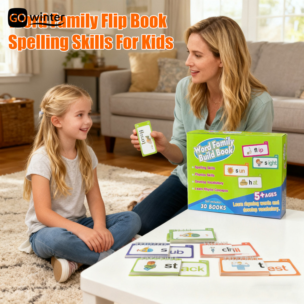 Rhyming Words Book Phonics Learning 30pcs Word Family Flash Cards for ...
