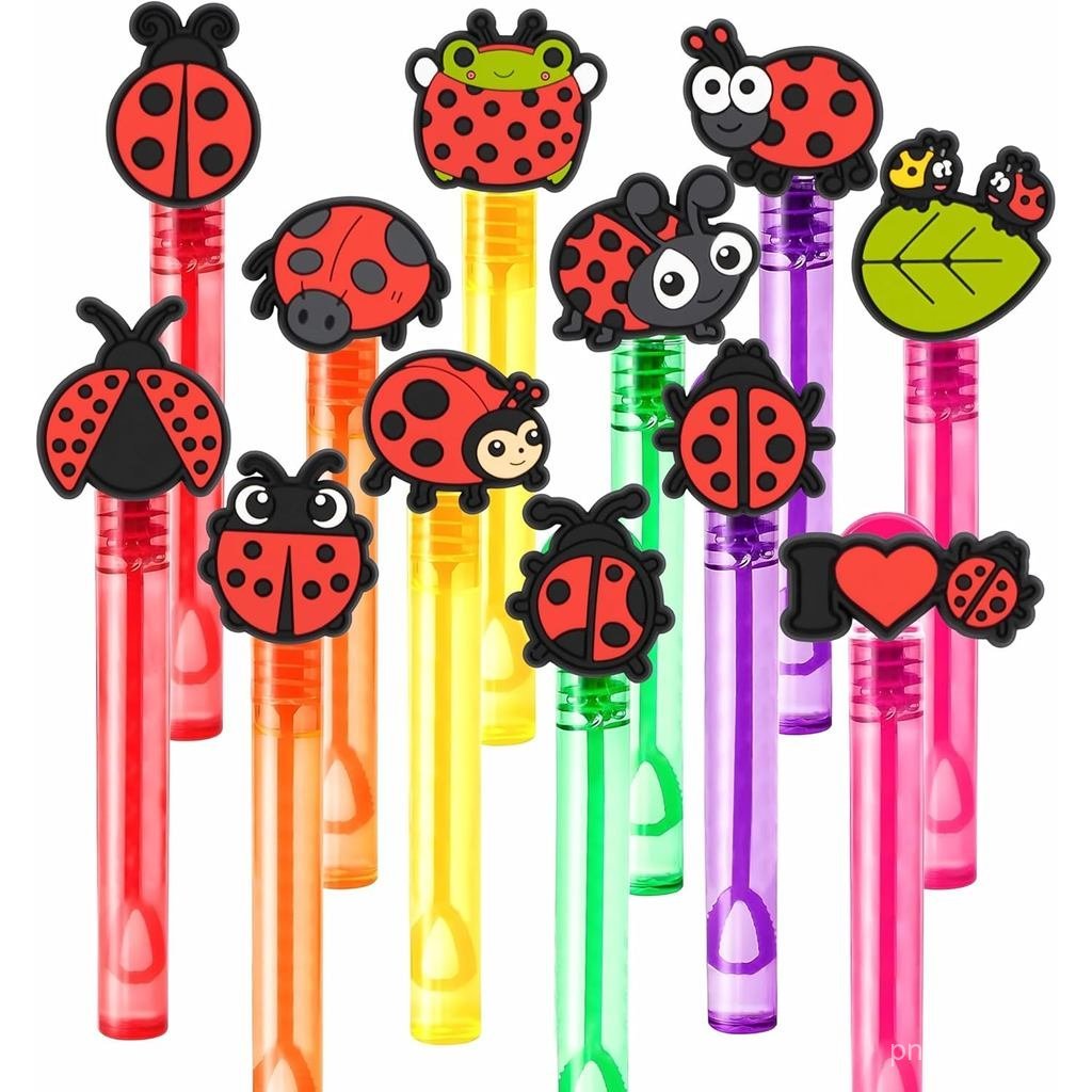 Recuerdos de fiesta de mariquita para niños – 24PCS varitas de burbujas ...